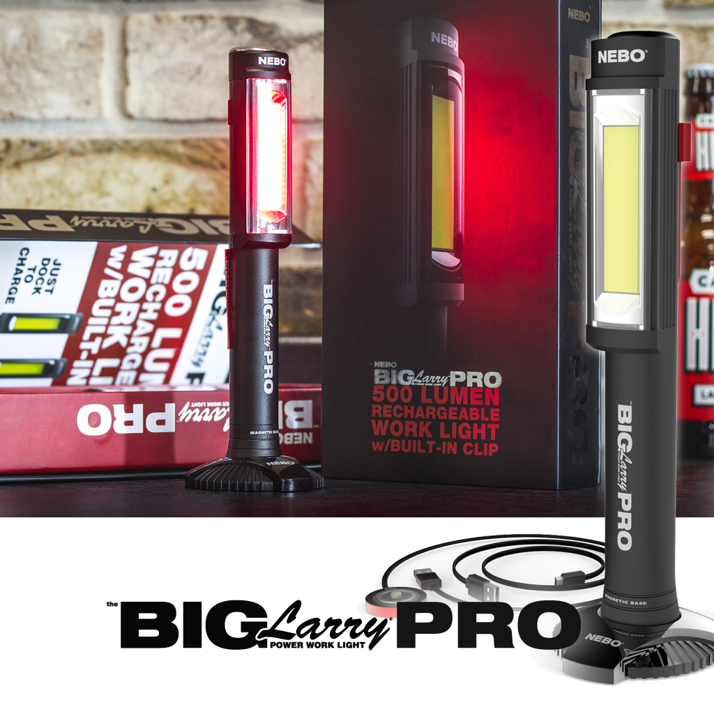 NEBO Latarka Big Larry Pro RC, 500 lumenów